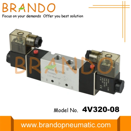 4V320-08 5/2 Way Double Directional Pneumatic Solenoid Valve China Manufacturers Suppliers ...